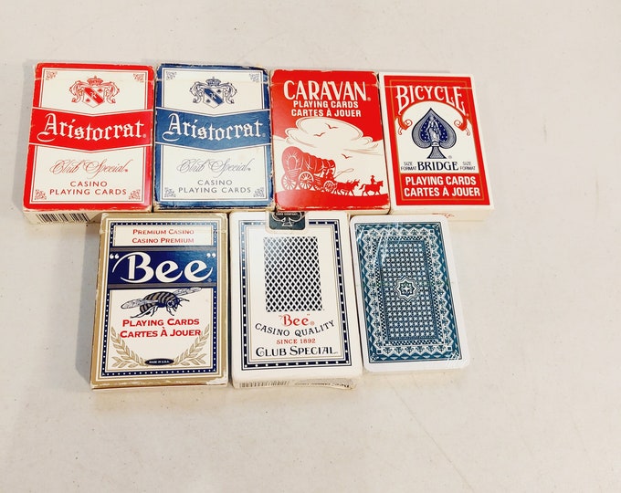 7 Decks Assorted Playing Cards, Bee, Bicycle, Ect - Etsy