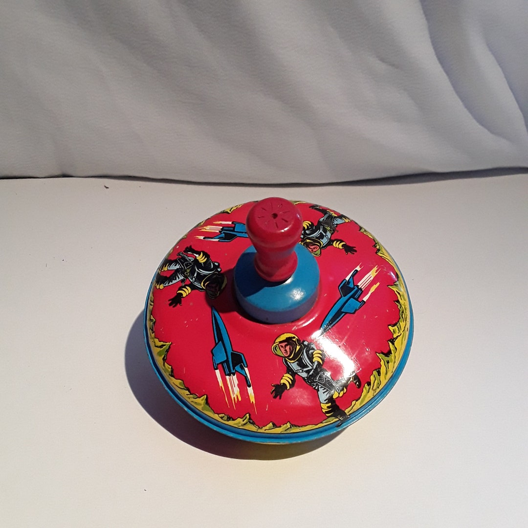 1965 Buck Rogers Spinning Metal Toy Top - Etsy