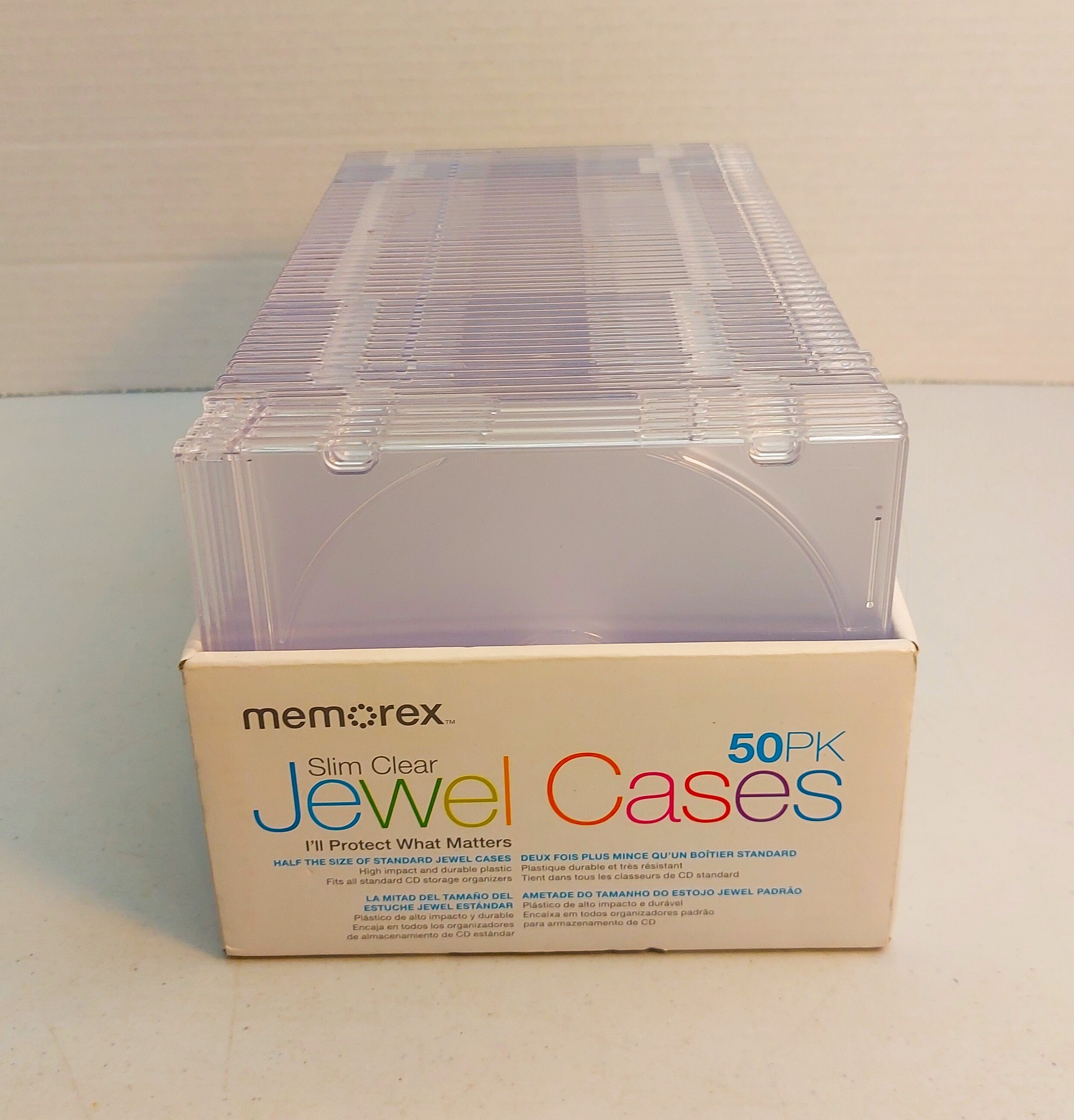 50pk Memorex Slim Clear Jewel Cases New Open Box - Etsy