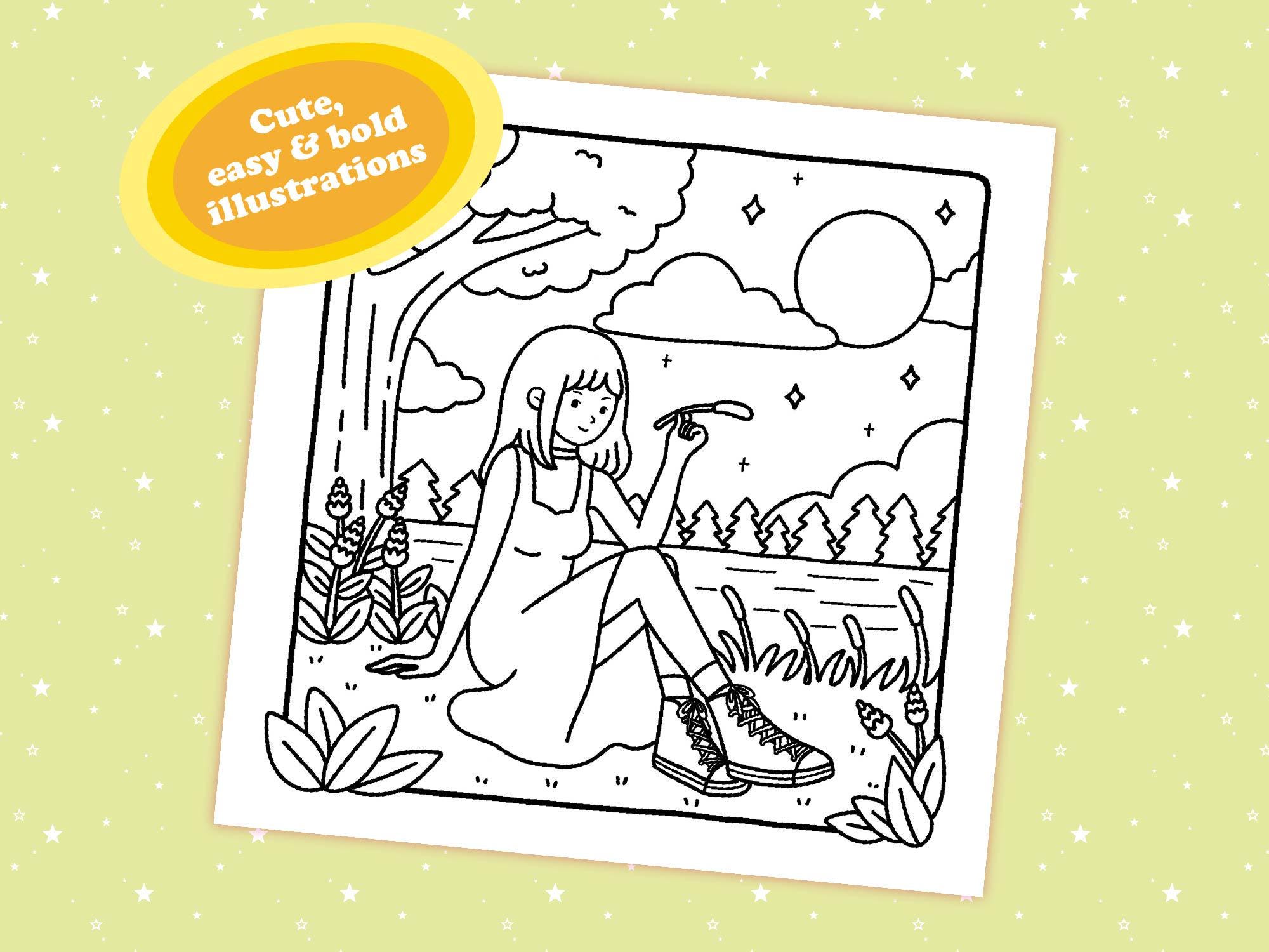 E-girl Moments – Cute & Cool Girly Coloring Pages for Kids, Teens ...