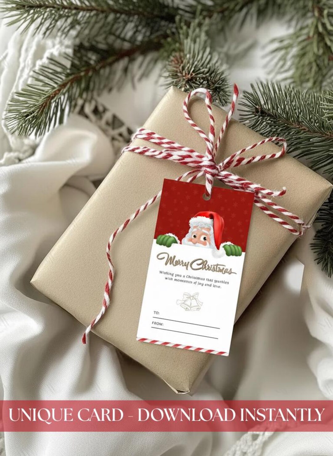 Merry Christmas Gift Tag, Printable Holiday Assorted Labels, Gift ...