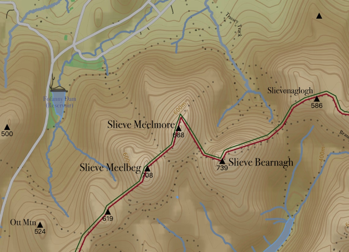 The Mourne Wall Challenge 3D Effect Map Art Size A3 | Etsy