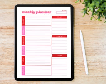Digital Planner, Printable Planner, Digital Weekly Planner, One Planner ...