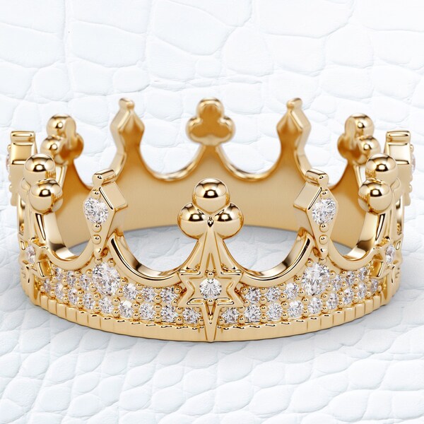 Gold Crown Ring - Etsy