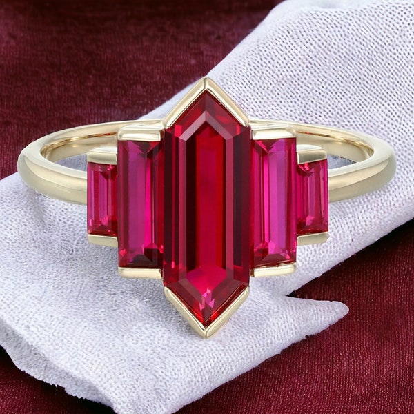 Art Deco Ruby Ring - Etsy