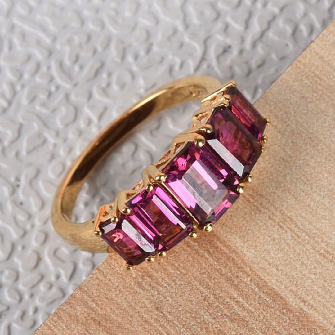 Rhodolite Garnet Ring, Engagement Ring, Eternity Ring-gift for Love ...
