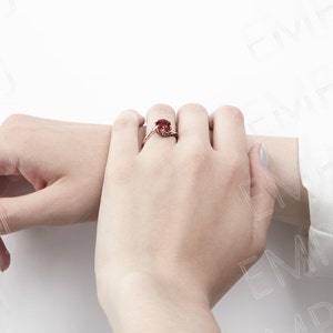 Lab Ruby Ring July Birthstone Engagement Ring Ruby Emerald - Etsy