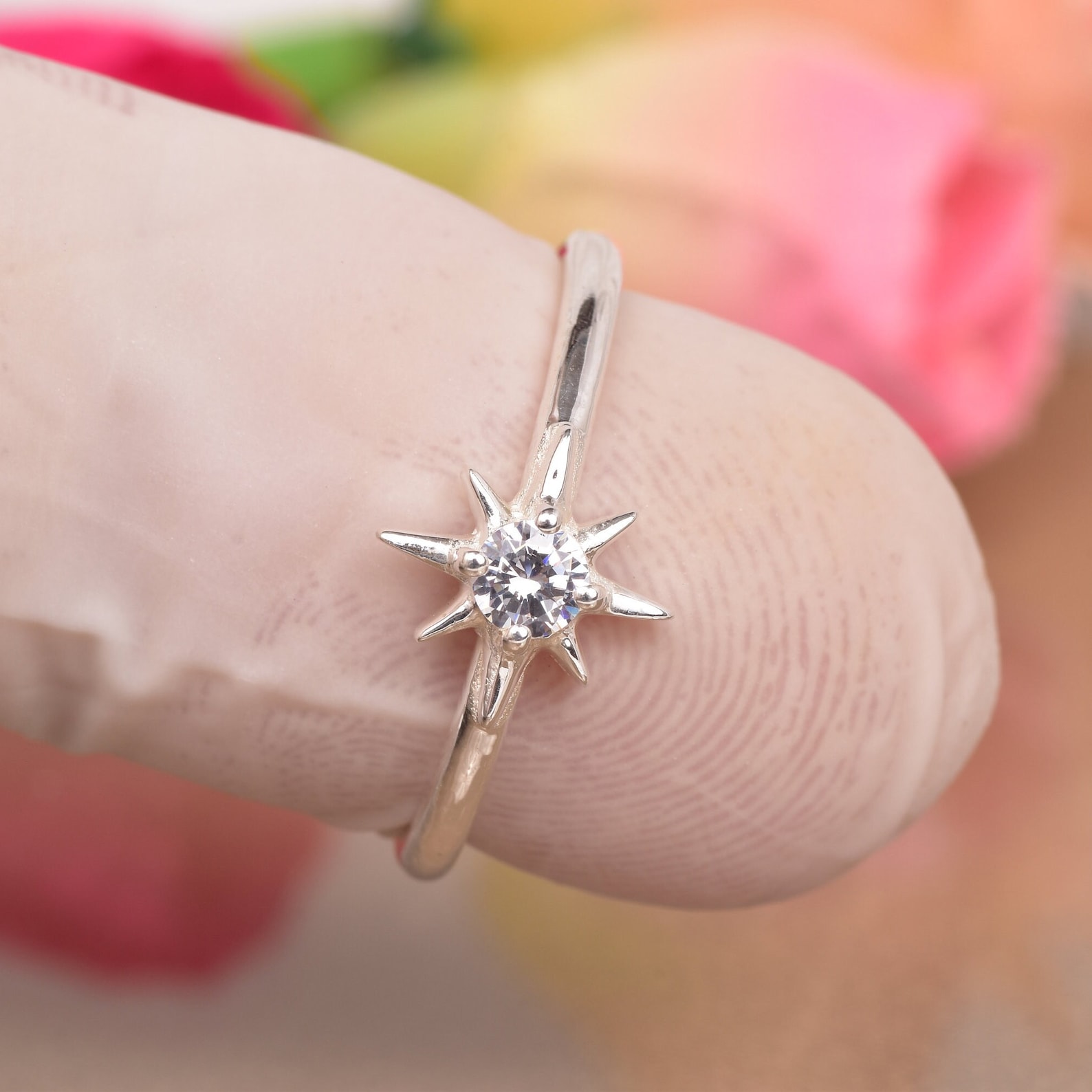 14K Gold Polar Star Ring Tiny Star Ring North Star Ring - Etsy