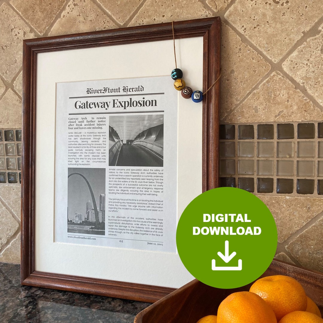 Percy Jackson Newspaper Article: Gateway Explosion - Etsy