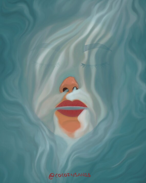 Lamina Din A4 Face in the Sea. - Etsy