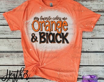 Orange Bleached T - Etsy