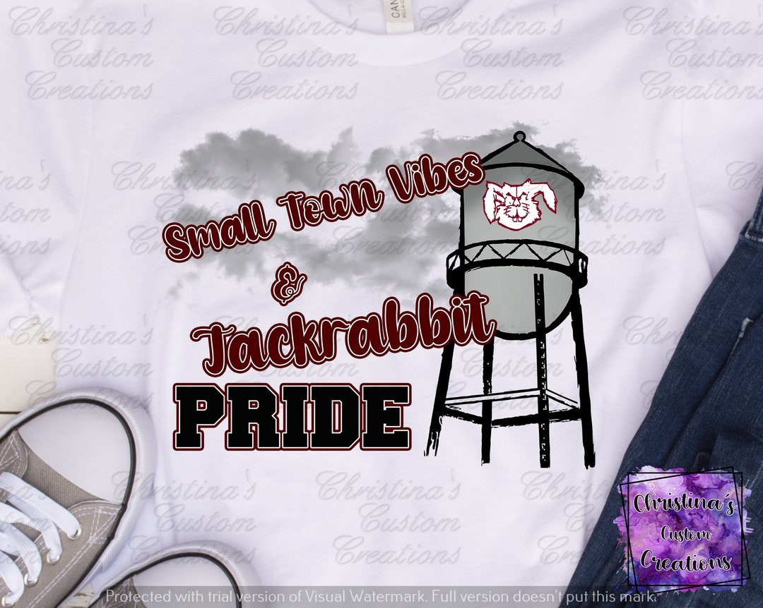 Small Town Vibes Maroon Jackrabbits PNG, Digital Design for Sublimation ...