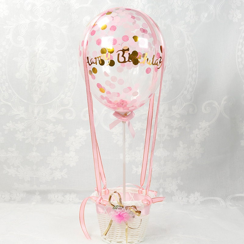 Light Blue Balloon Basket Centerpiece Party Decoration/ Favor Gift ...