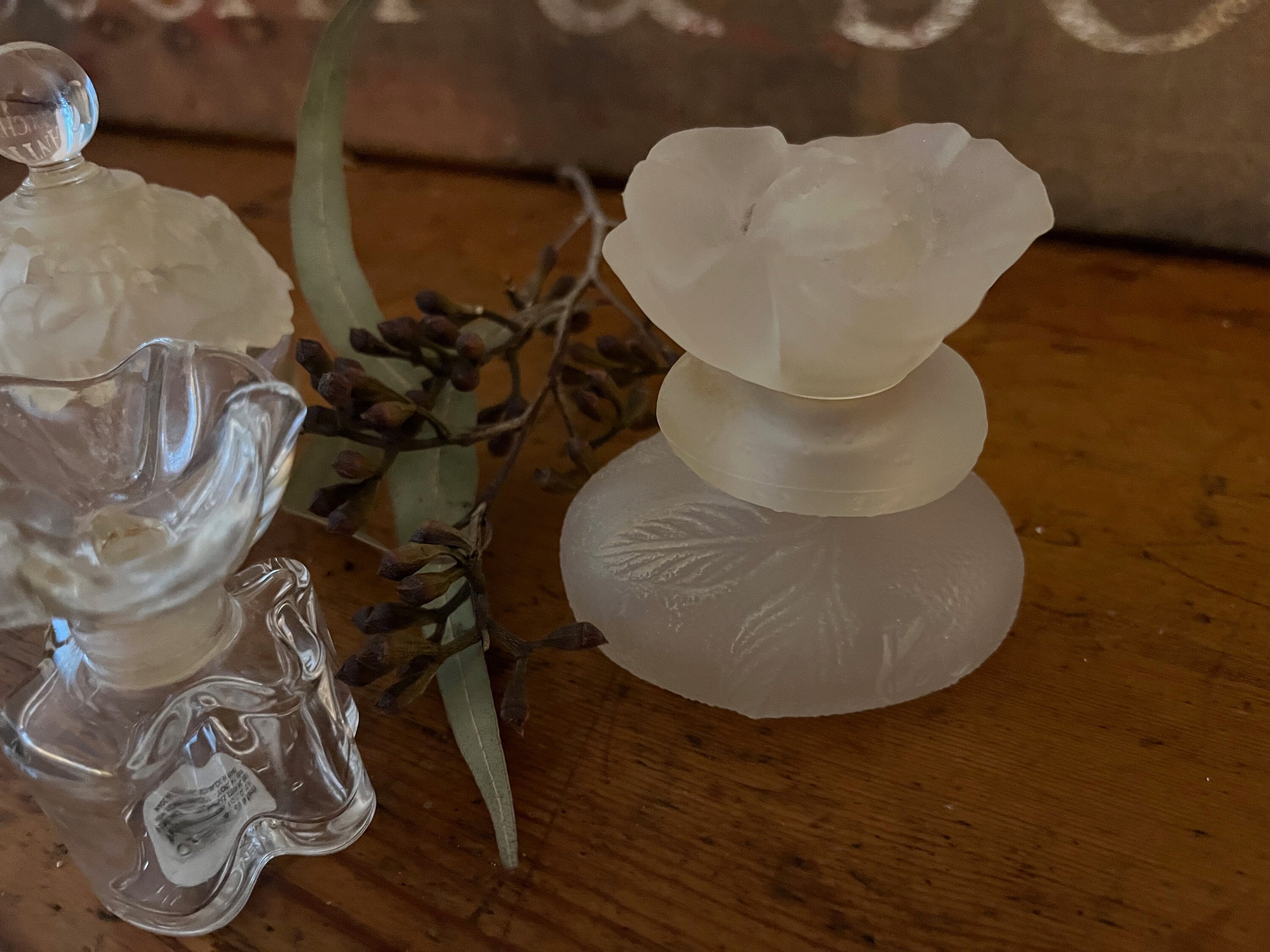 Collection of 3 Vintage Perfume Containers Flower Theme - Etsy