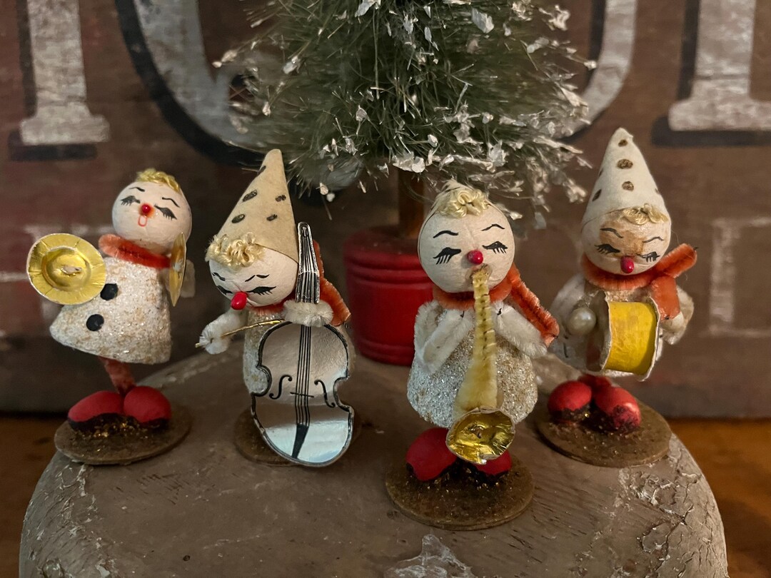 Vintage Putz Marching Band Gnomes, Group of 4 - Etsy