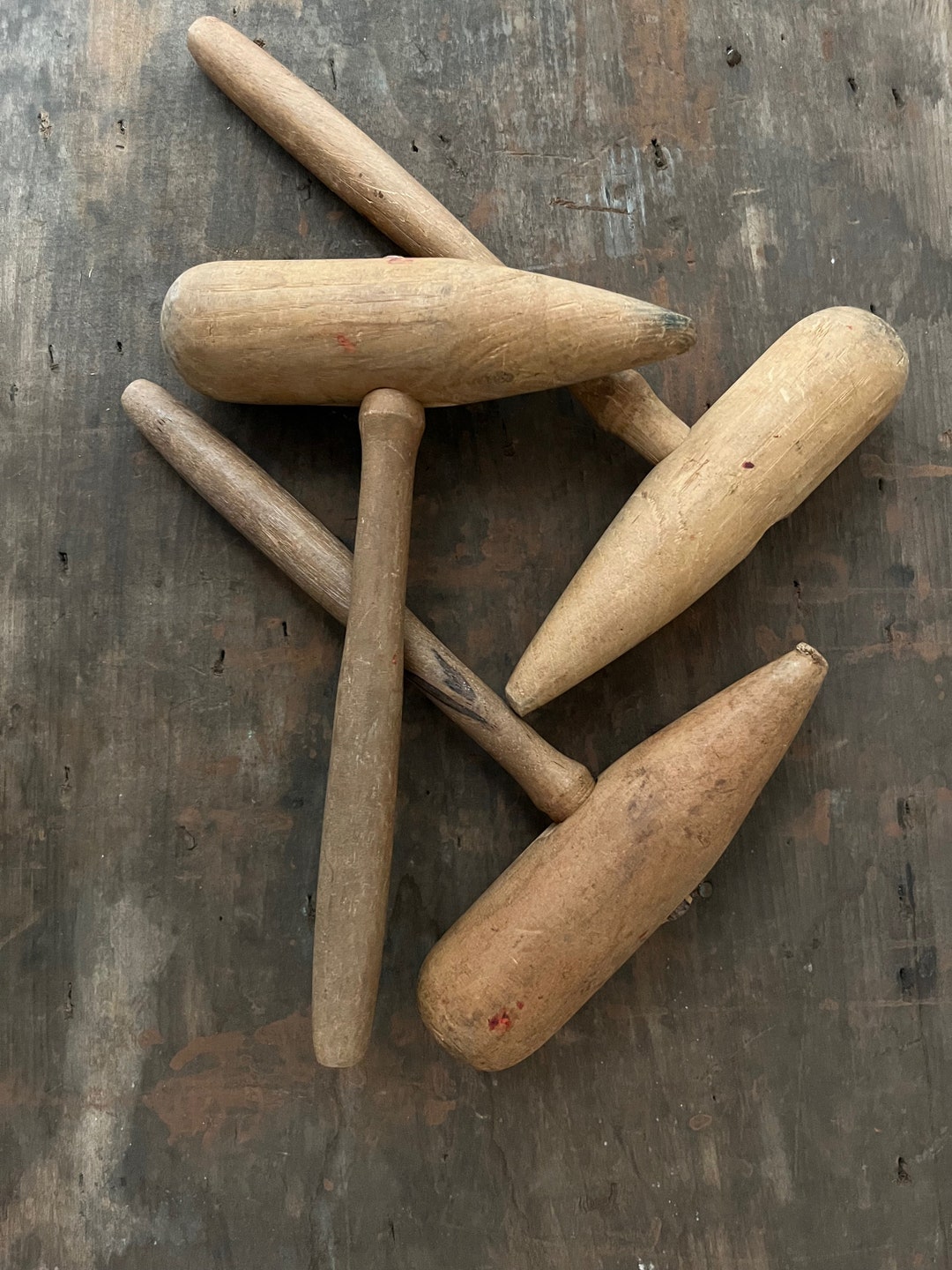 Set of 3 Vintage Bossing Ballets, Wood Mallets - Etsy