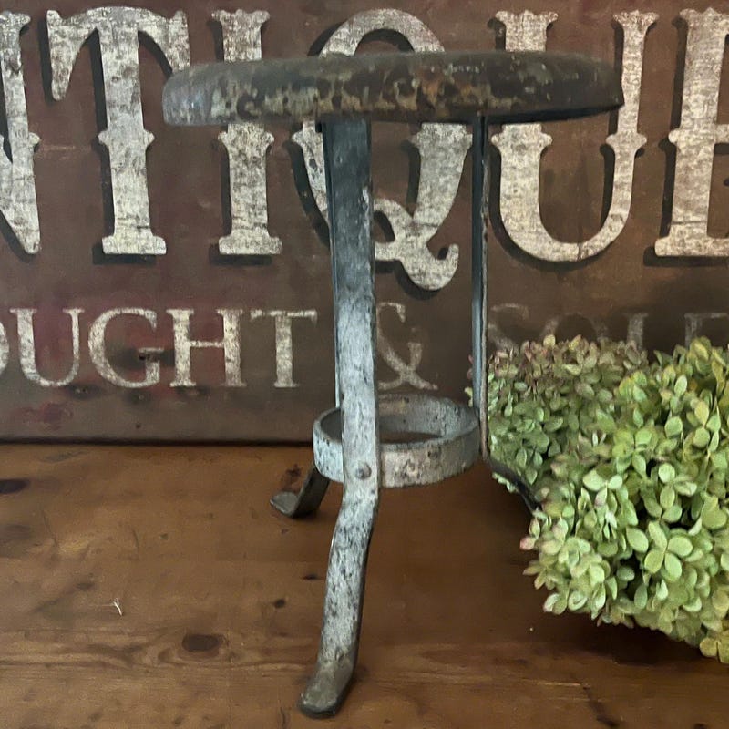 Vintage Metal Stool - Etsy