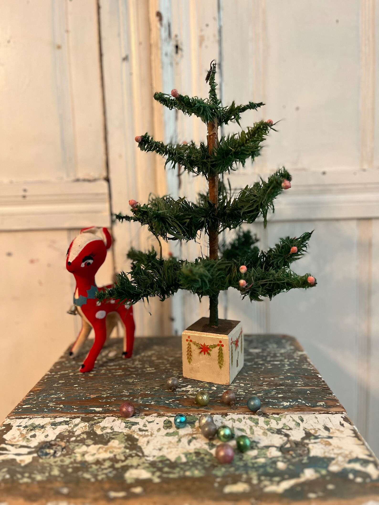 German Feather Christmas Trees- Christmas Nostalgia