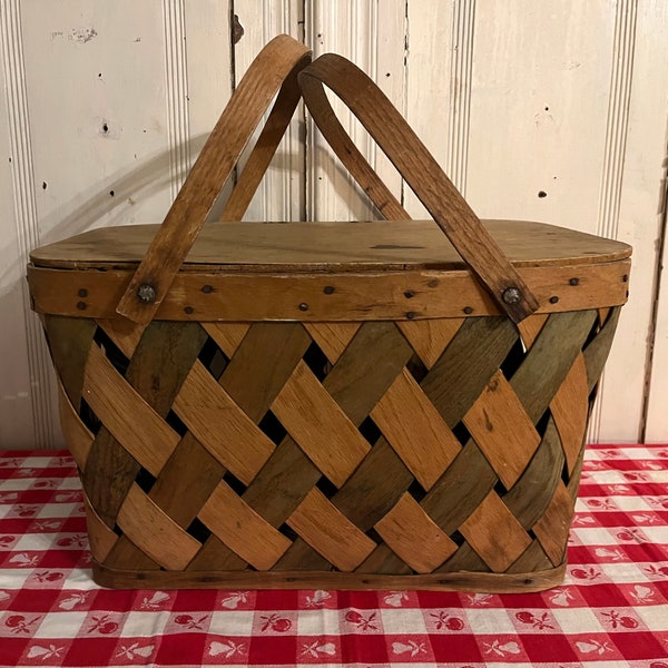 Split Oak Picnic Basket - Etsy