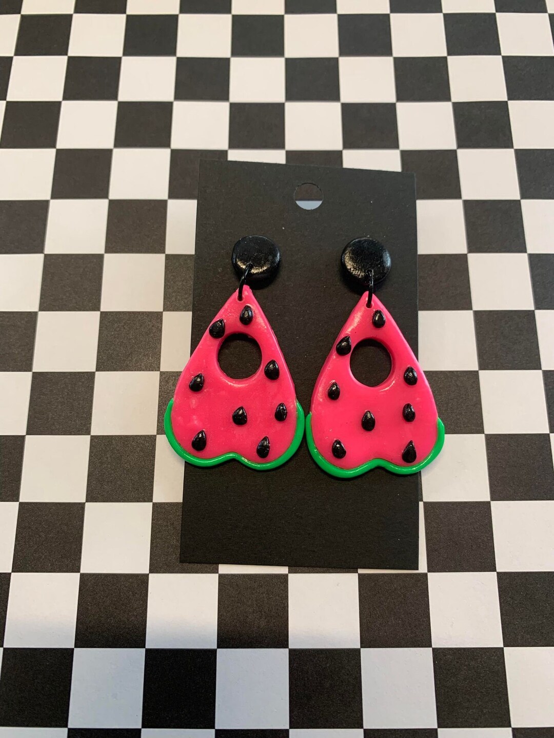 Summerween Watermelon Planchette Earrings - Etsy