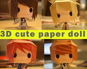Diy Anime Paper Doll - Etsy