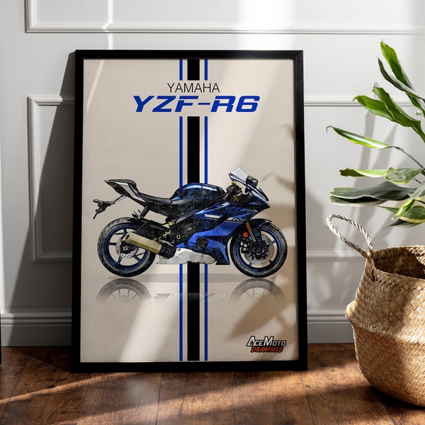 Yamaha Motorcycle Posters - Etsy