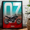 YAMAHA R7 2024 [black] - Motorcycle Wall Deco Motor Line Art for A ...