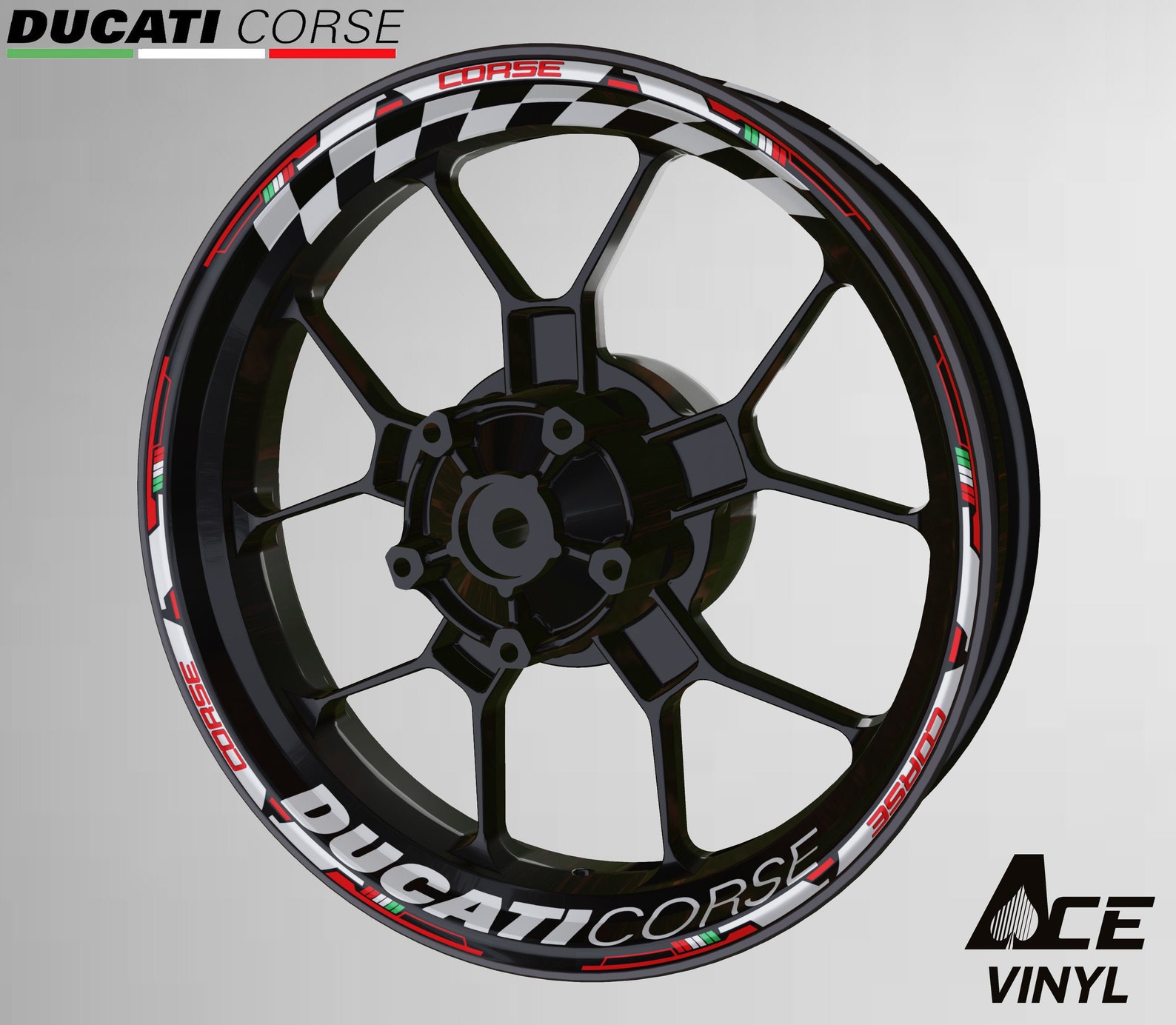 DUCATI Streetfighter V4S V4 Wheel Decals Rim Stickers Panigale Corse ...