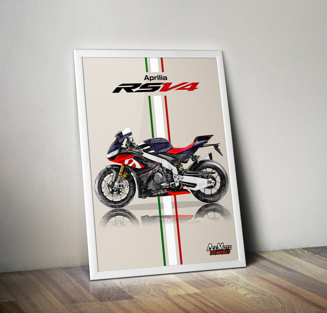 Aprilia RSV4 Purple 2021 | Motorcycle Poster, Bike Wall Art Decor ...