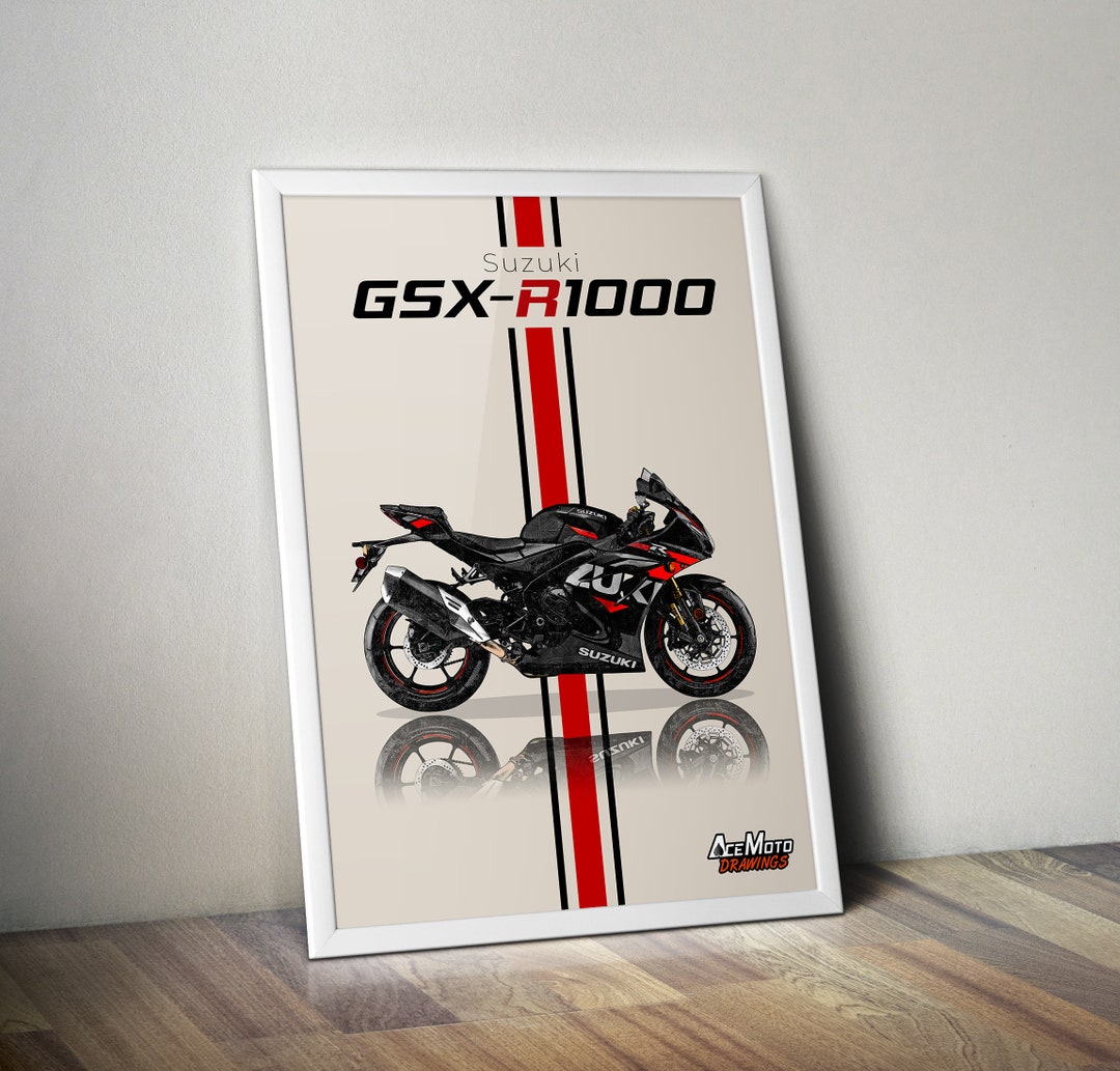 Suzuki GSXR 1000 R 2021 | Motorcycle Poster, Bike Wall Art Decor - Gift ...