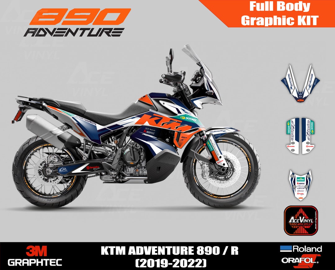 KTM 890 Adventure R Full Body Graphic Sets Wheel Decals Rim Stickers ...