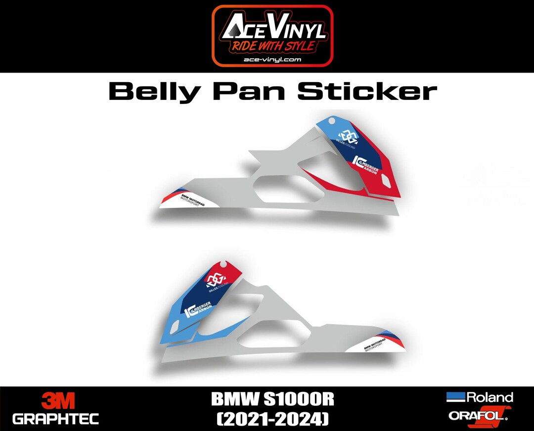 BMW M1000R Belly Pan Decals Set M1KR Sticker Rim Set M S1000R ...