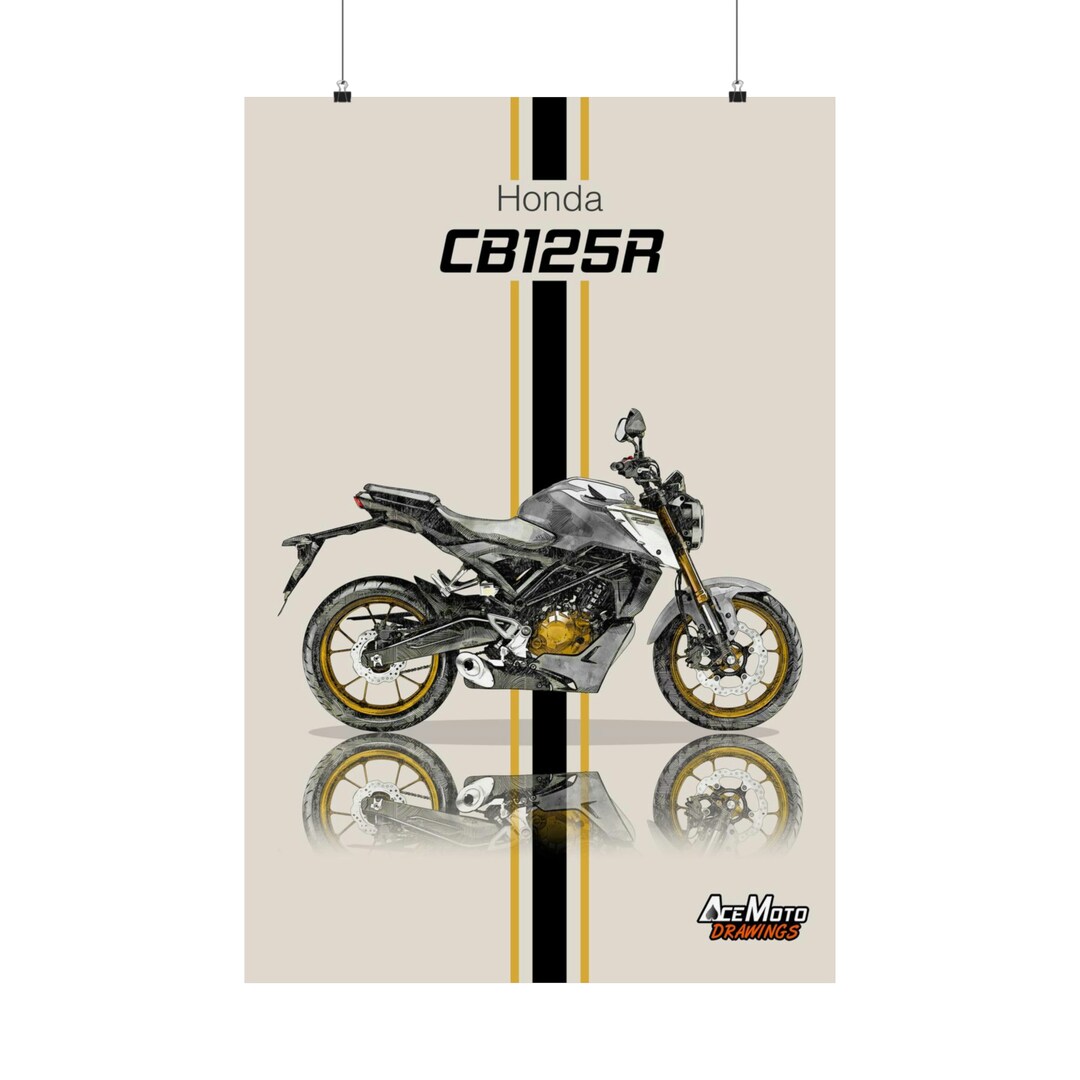 Honda CB125R 2021 Motorcycle Poster Bike Wall Art Decor - Etsy