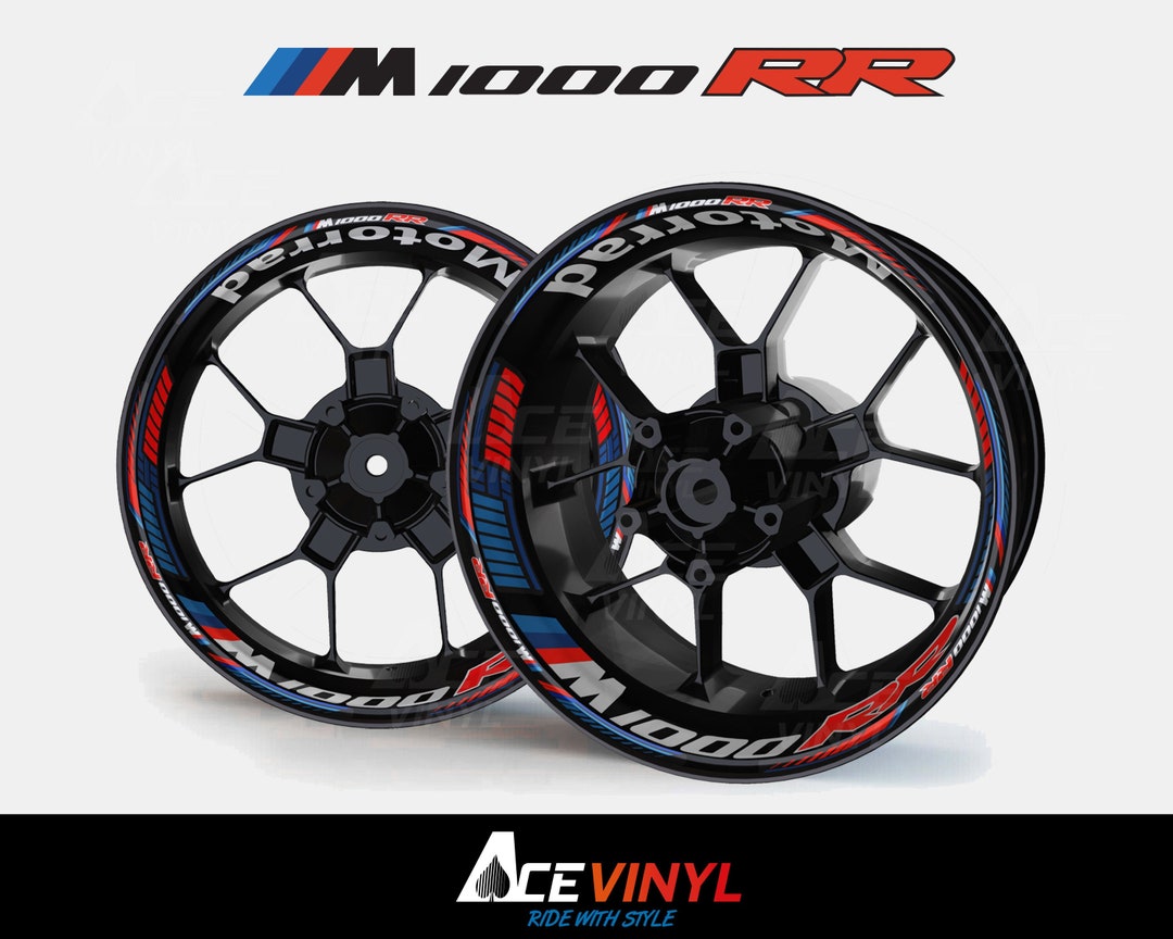 BMW M1000RR Wheel Decals Set S1KRR Sticker Rim Set M 1000RR ...
