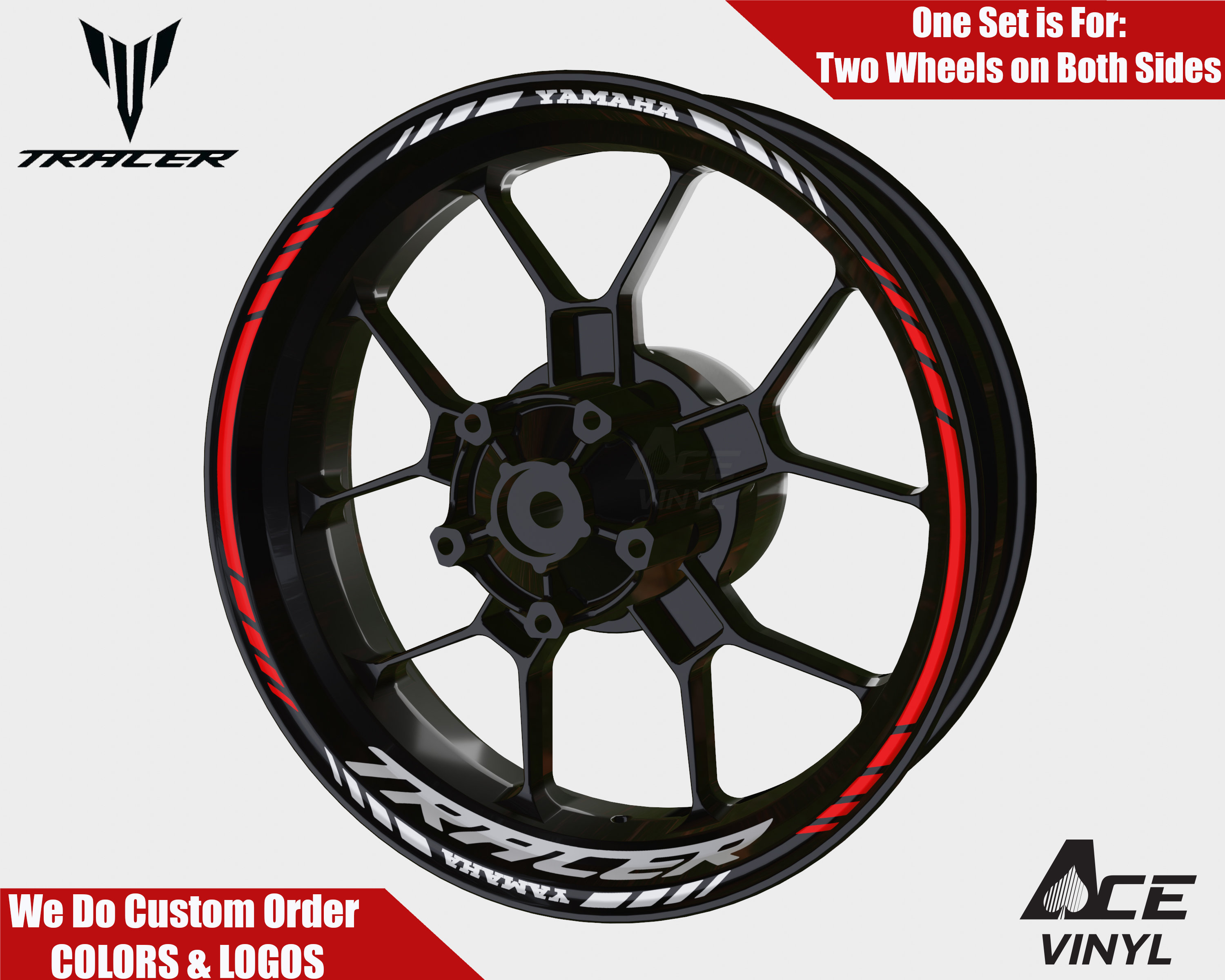 Yamaha MT-09 Riot Wheel Stickers Premium Design