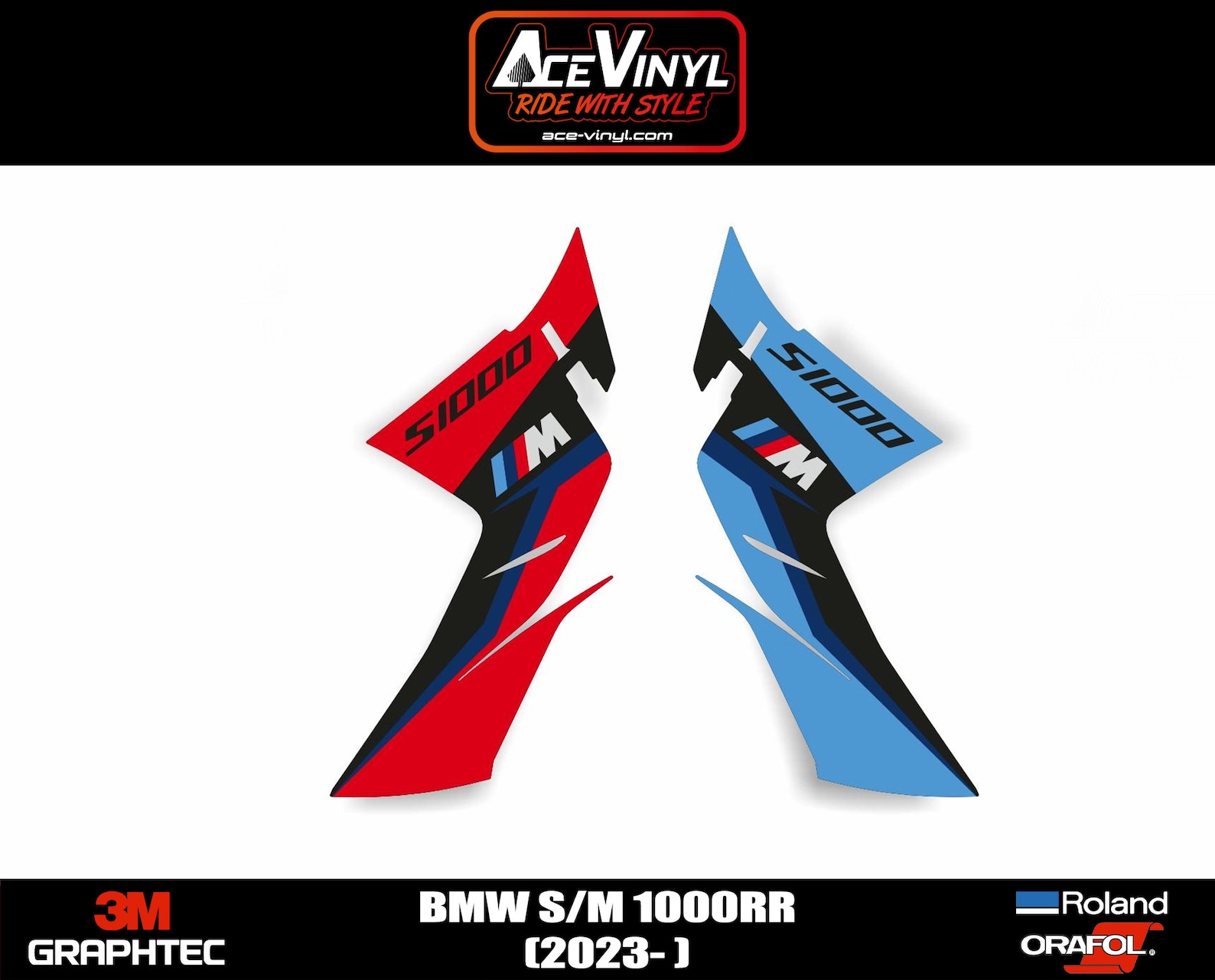 BMW M1000RR Winglet Decals Set M1KRR Sticker Rim Set M S1000RR ...