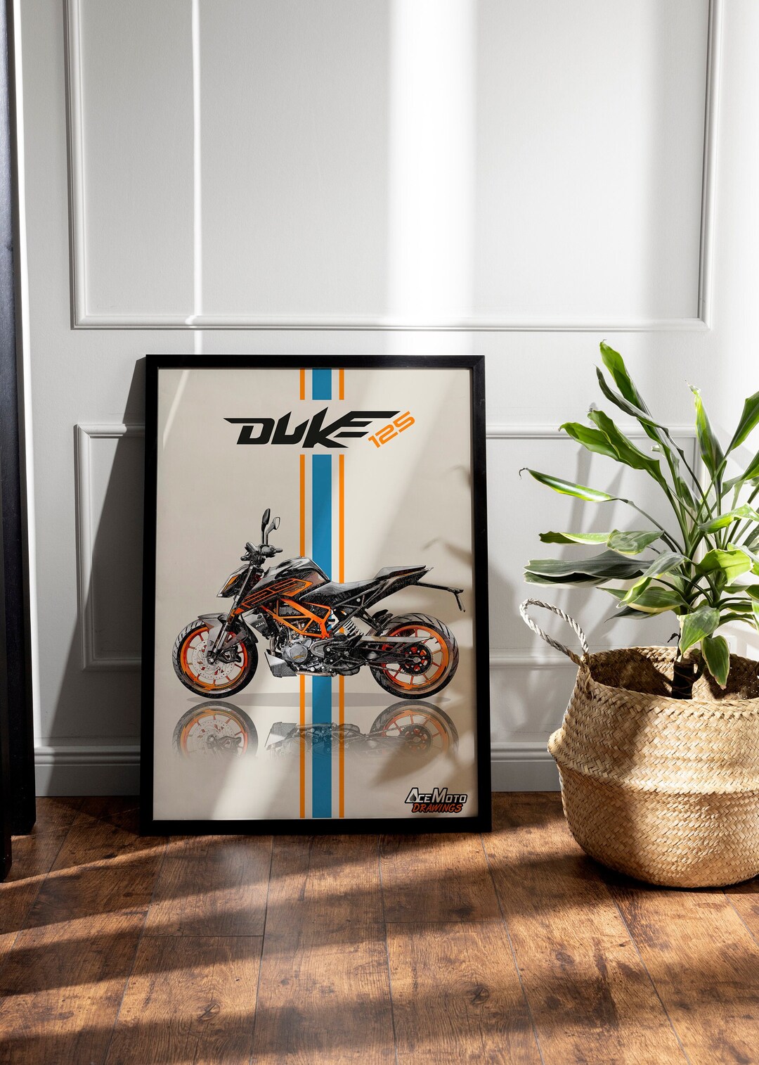 KTM Duke 125 2021 | Affiche de moto, décor d'art mural de vélo - cadeau ...