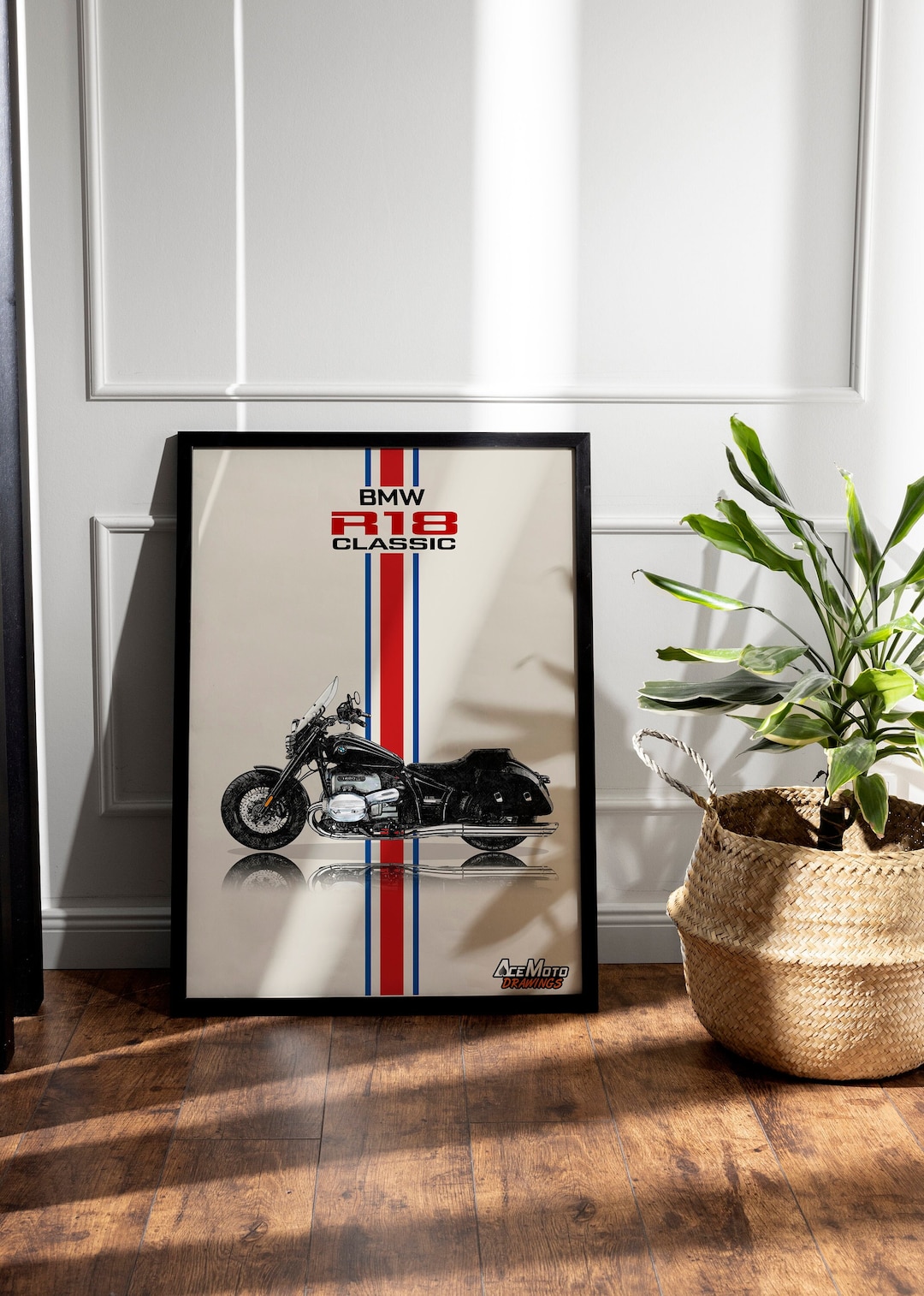BMW R18 Classic Wall Poster Motorcycle Poster, Bike Wall Art Decor Gift ...