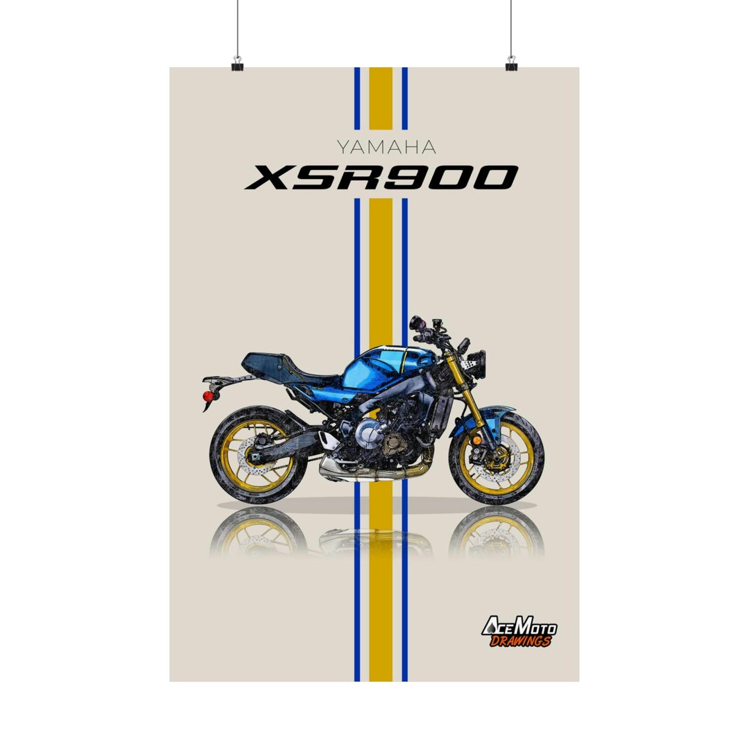 Yamaha XSR 900 2023 | Motorcycle Poster, Bike Wall Art Decor - Gift for ...