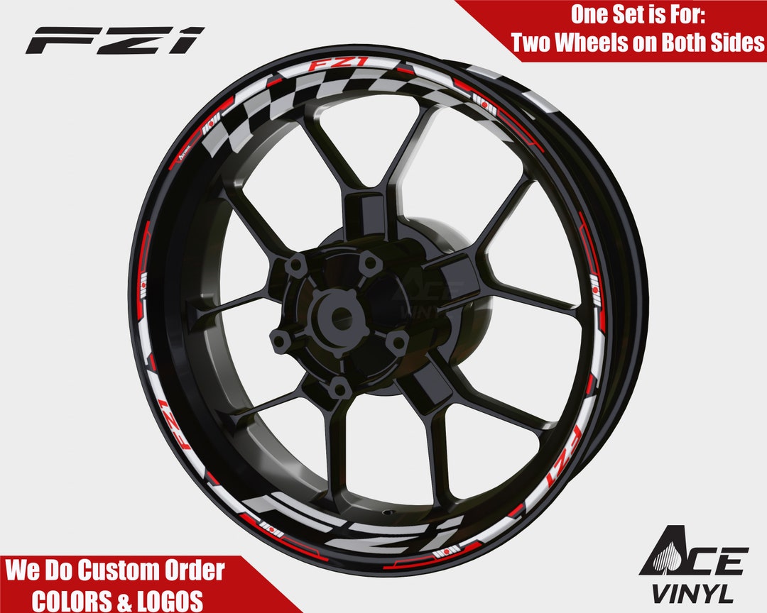 Yamaha FZ1 Fazer Wheel Decals Racing Rim Stickers YZF R7 Rim Tape Set ...
