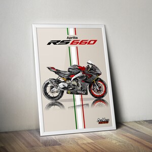 Aprilia RS660 Trofeo 2023 | Motorcycle Poster, Bike Wall Art Decor ...