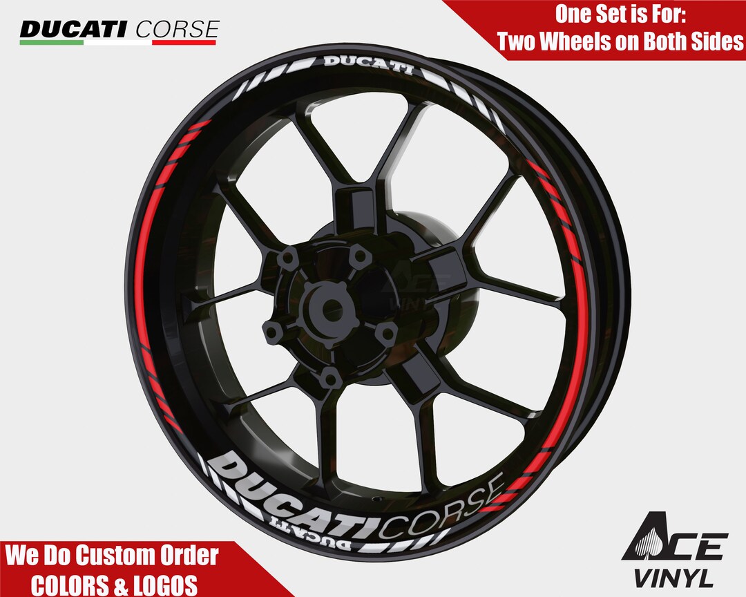 Ducati Corse Wheel Decals Rim Stickers Panigale Corse 848 Evo 899 748s ...