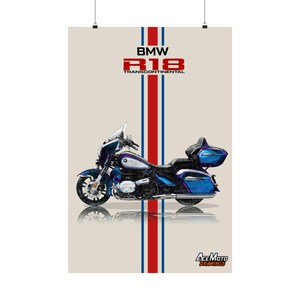 BMW R18 Transcontinental Wall Poster | Motorcycle Poster, Bike Wall Art ...