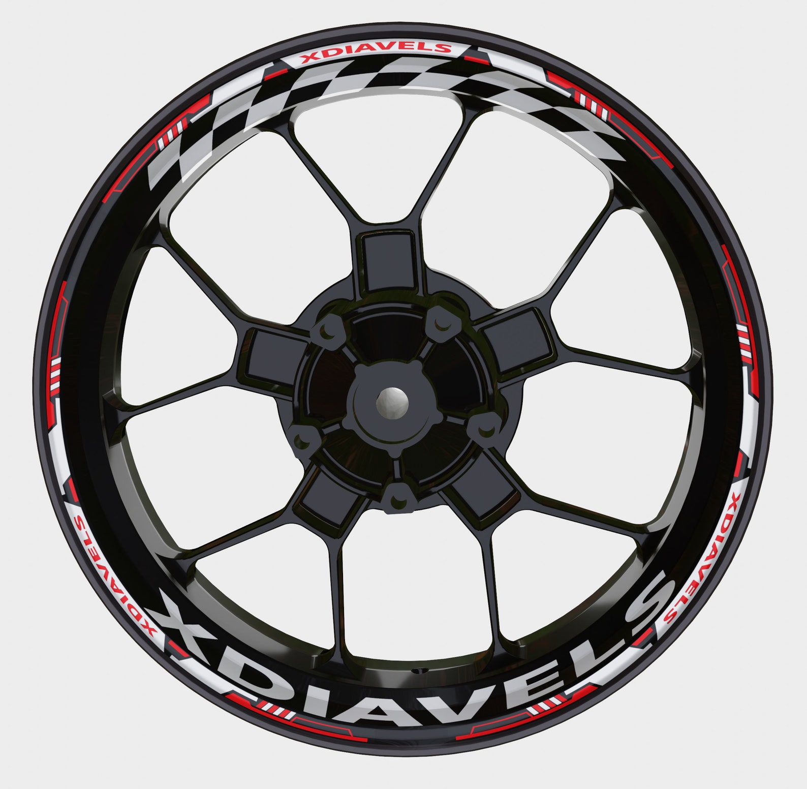 DUCATI Diavel Wheel Decals Rim Stickers Corse XDIAVELS XDIAVEL S ...