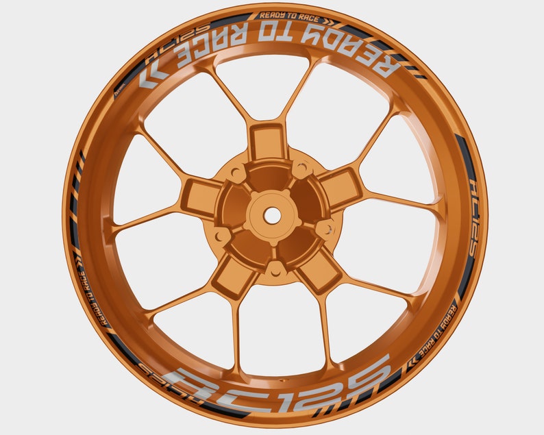 KTM RC125 Wheel Decals Rim Stickers Tape Set Reflective - Etsy