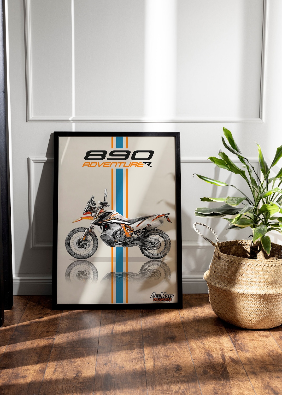 KTM 890 Adventure R 2022 | Motorcycle Poster, Bike Wall Art Decor ...