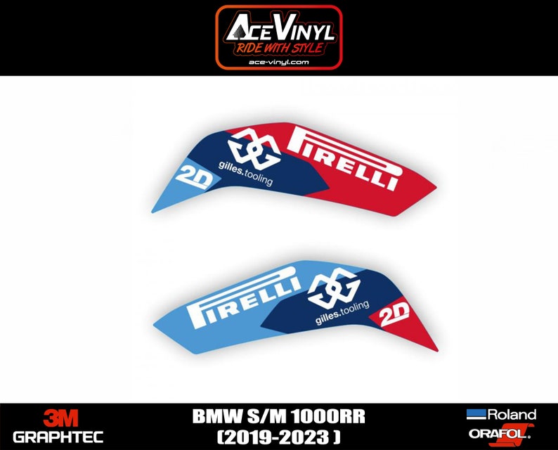 BMW M1000RR Belly Pan Decals Set M1KRR Sticker Rim Set M S1000RR ...