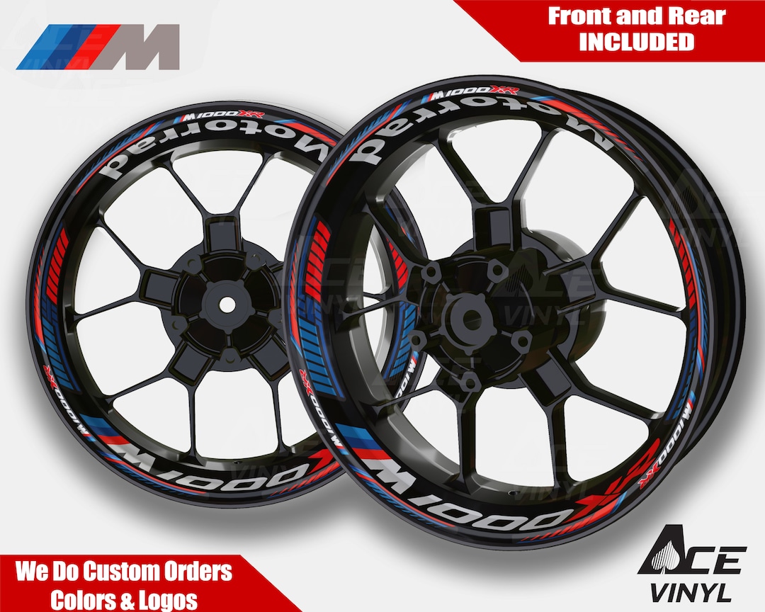 BMW M1000XR Wheel Decals Set S1KXR Sticker Rim Set M 1000XR ...