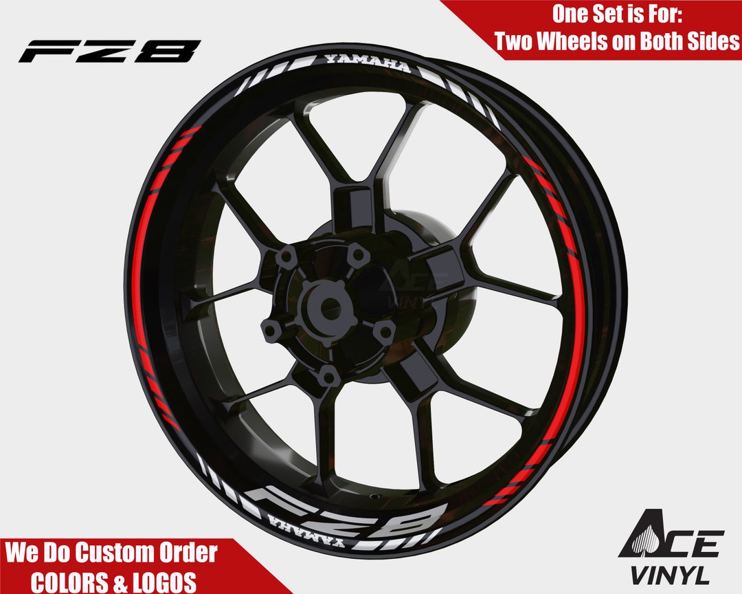 Yamaha Wheel FZ8 Decals Racing Rim Stickers YZF R7 Rim Tape Set Fazer ...