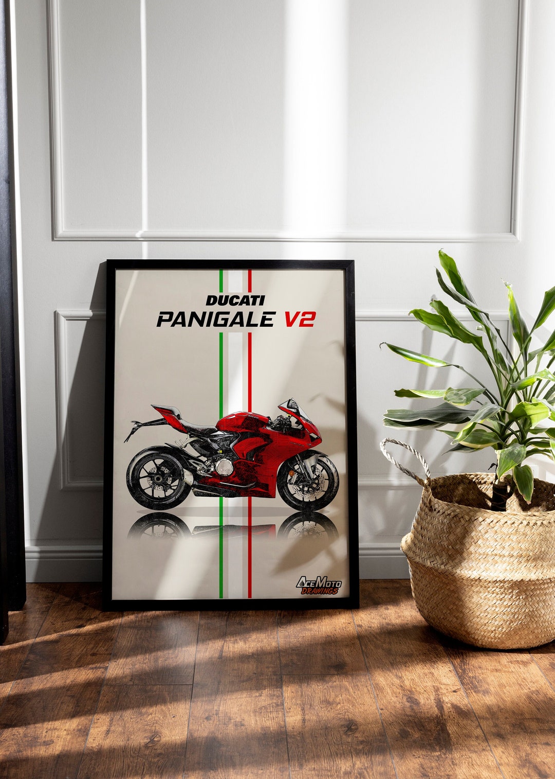 Ducati Panigale V2 2020 | Motorcycle Poster, Bike Wall Art Decor - Gift ...